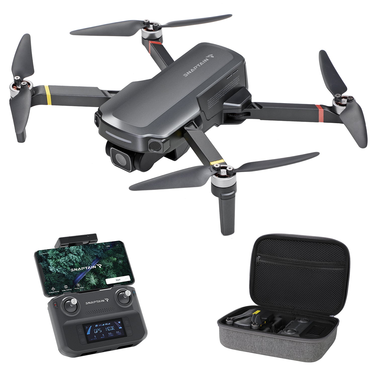 Snaptain - E10 1080P Drone with Remote Controller - Gray